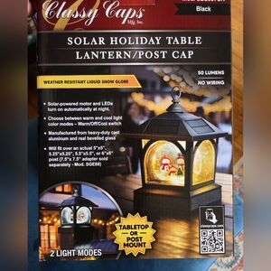classy caps | Holiday | Classy Caps Solar Holiday Globe Lantern W ...